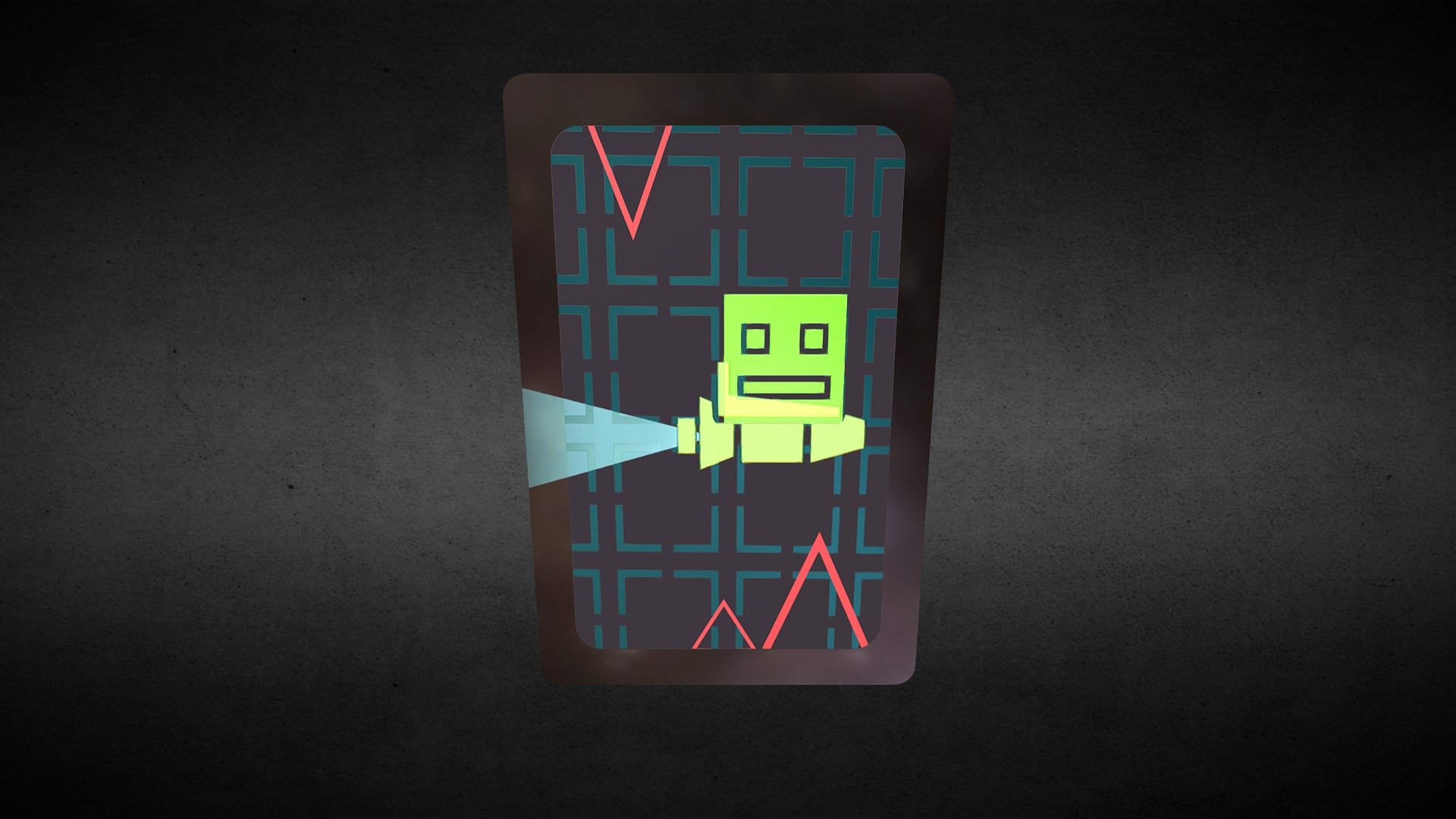 Casey Kaplan, Geometry Dash Card, Cardback, 2022 - 3D model by davesaur ...