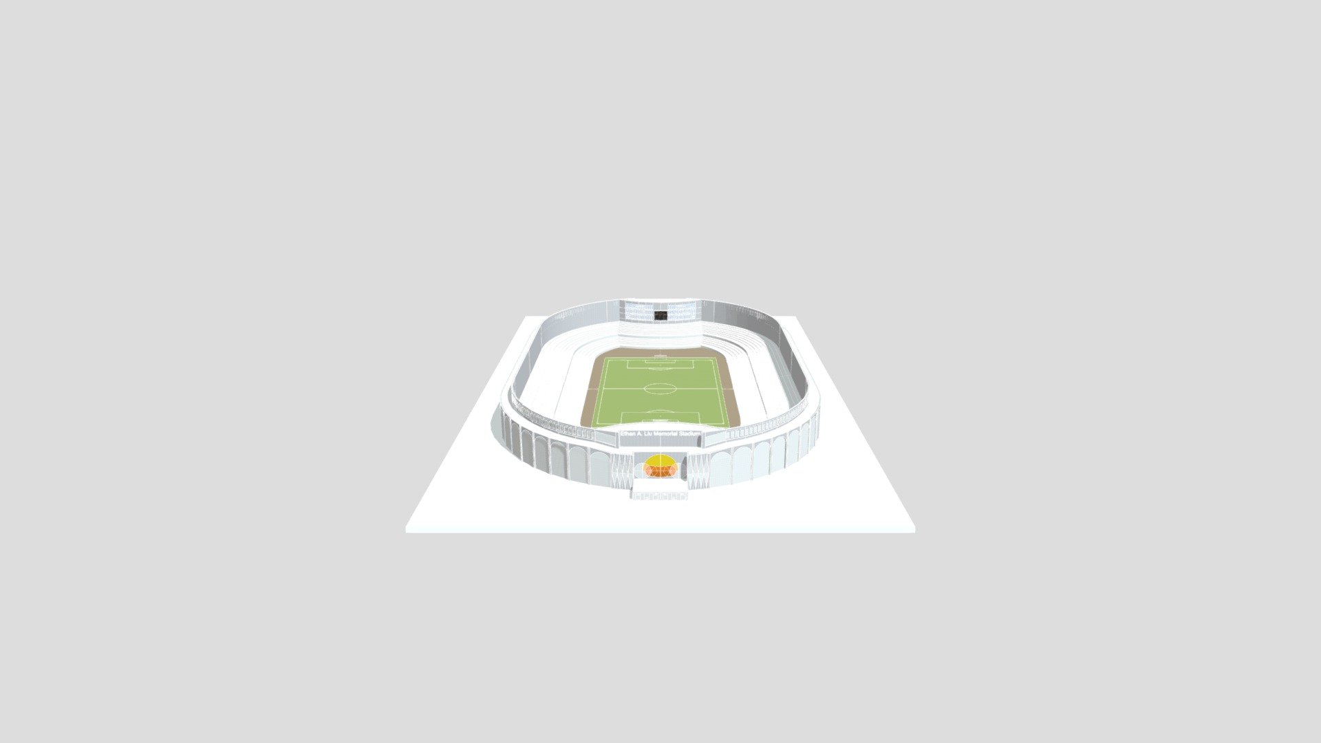 Brutalist-ish Stadium - 3D model by aidangonzales [4e44a71] - Sketchfab