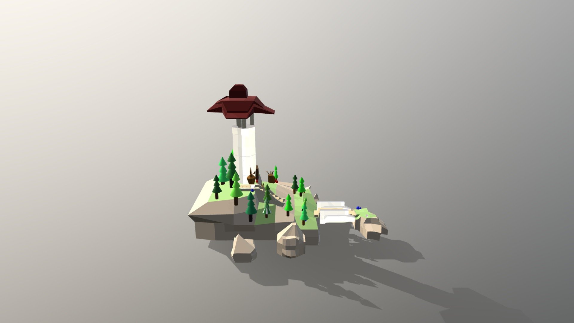 Paisaje low poly - 3D model by nramos21 [4e488bd] - Sketchfab