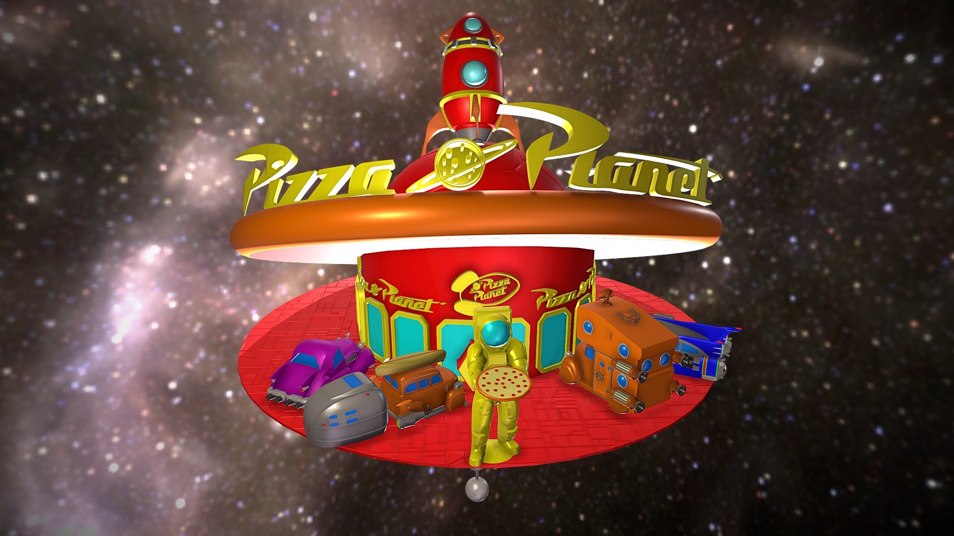 Pizza Planet Restaurant - Download Free 3D model by Binkley ...