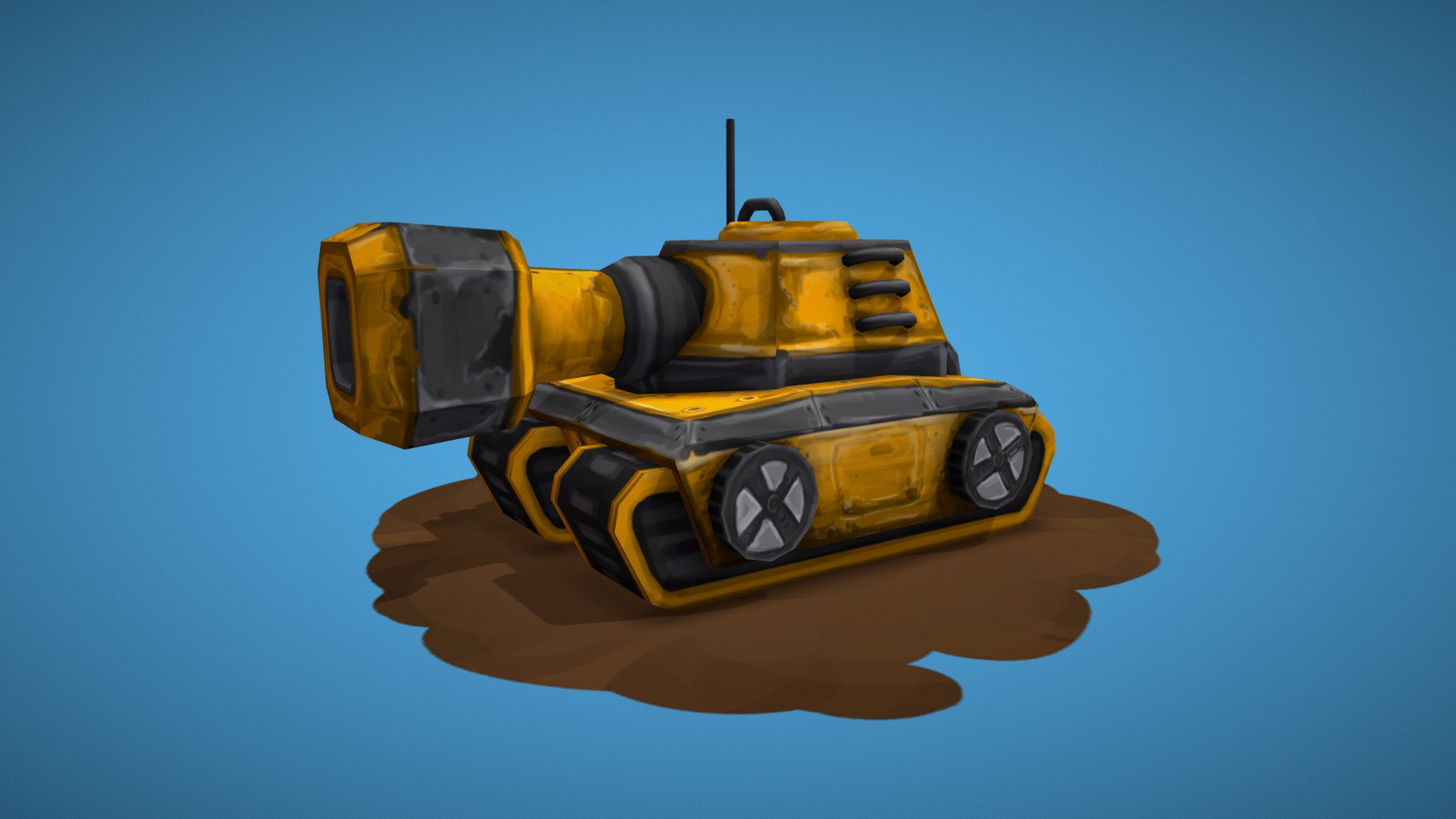 Cute Yellow Tank - 3D model by Pieter Pauwels (@Pieter_Pauwels ...
