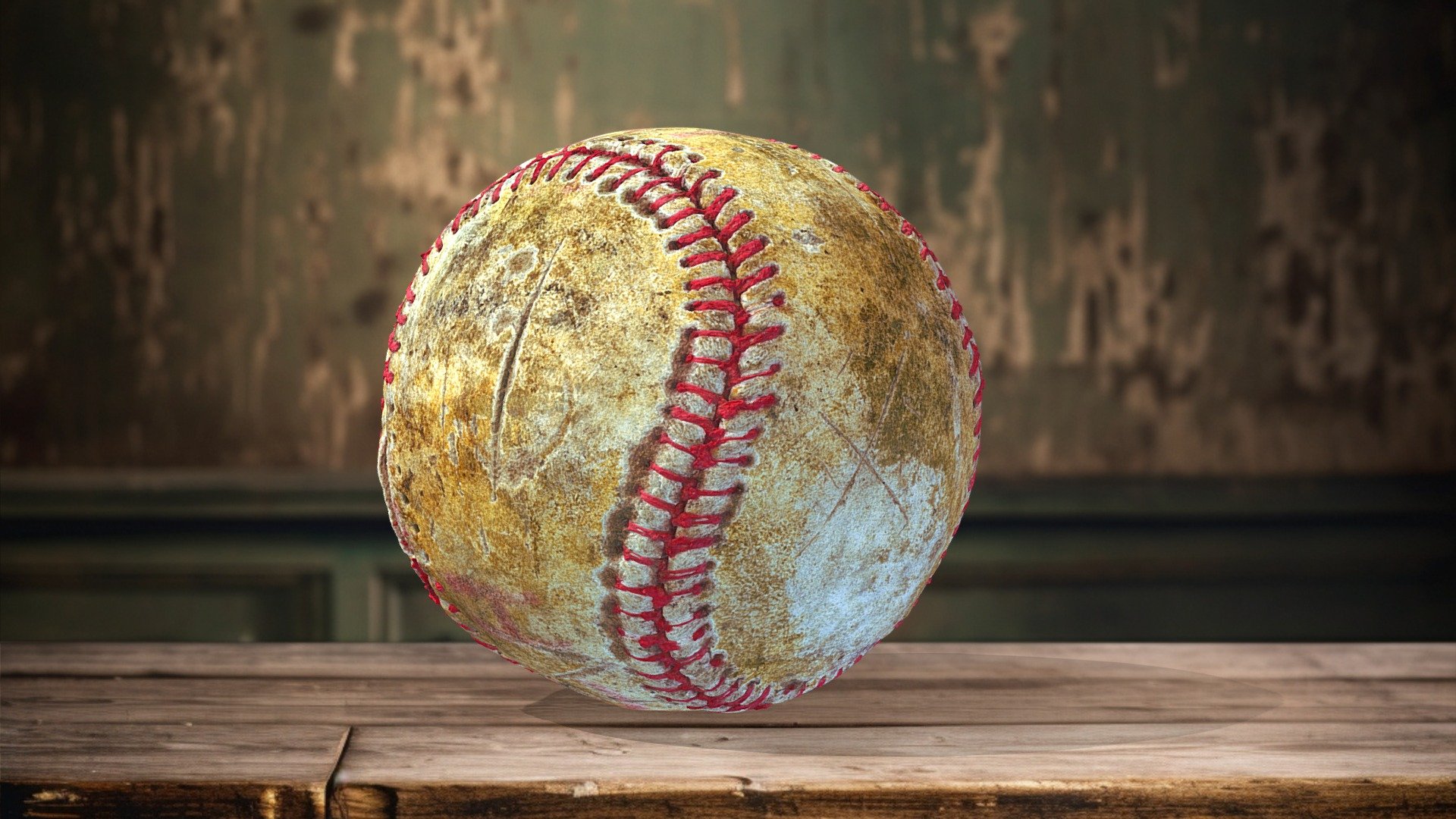 Old Beat Up Base Ball - High Poly - Buy Royalty Free 3D model by ...