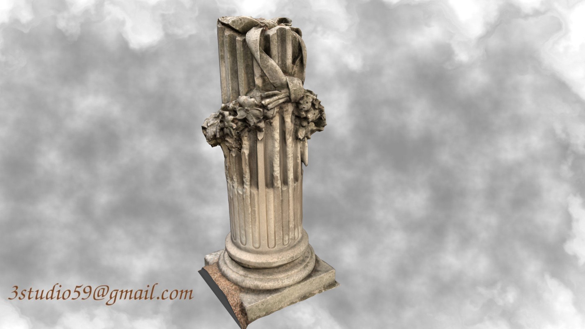 Burial column Antonio Llamosa - 3D model by 3studio59 [4e50e3c] - Sketchfab