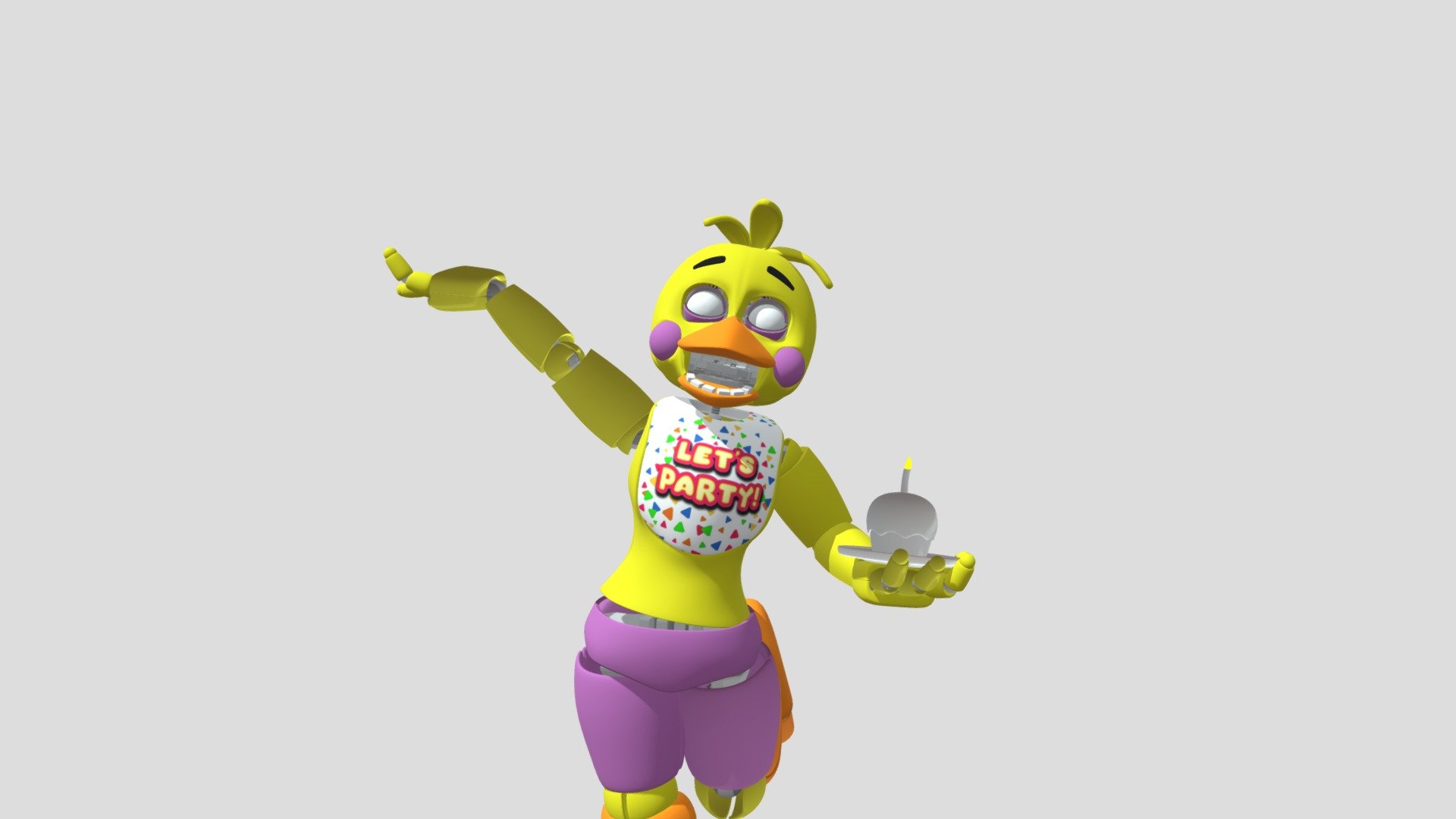 Stylized Toy Chica By faughst - Download Free 3D model by Broken down ...