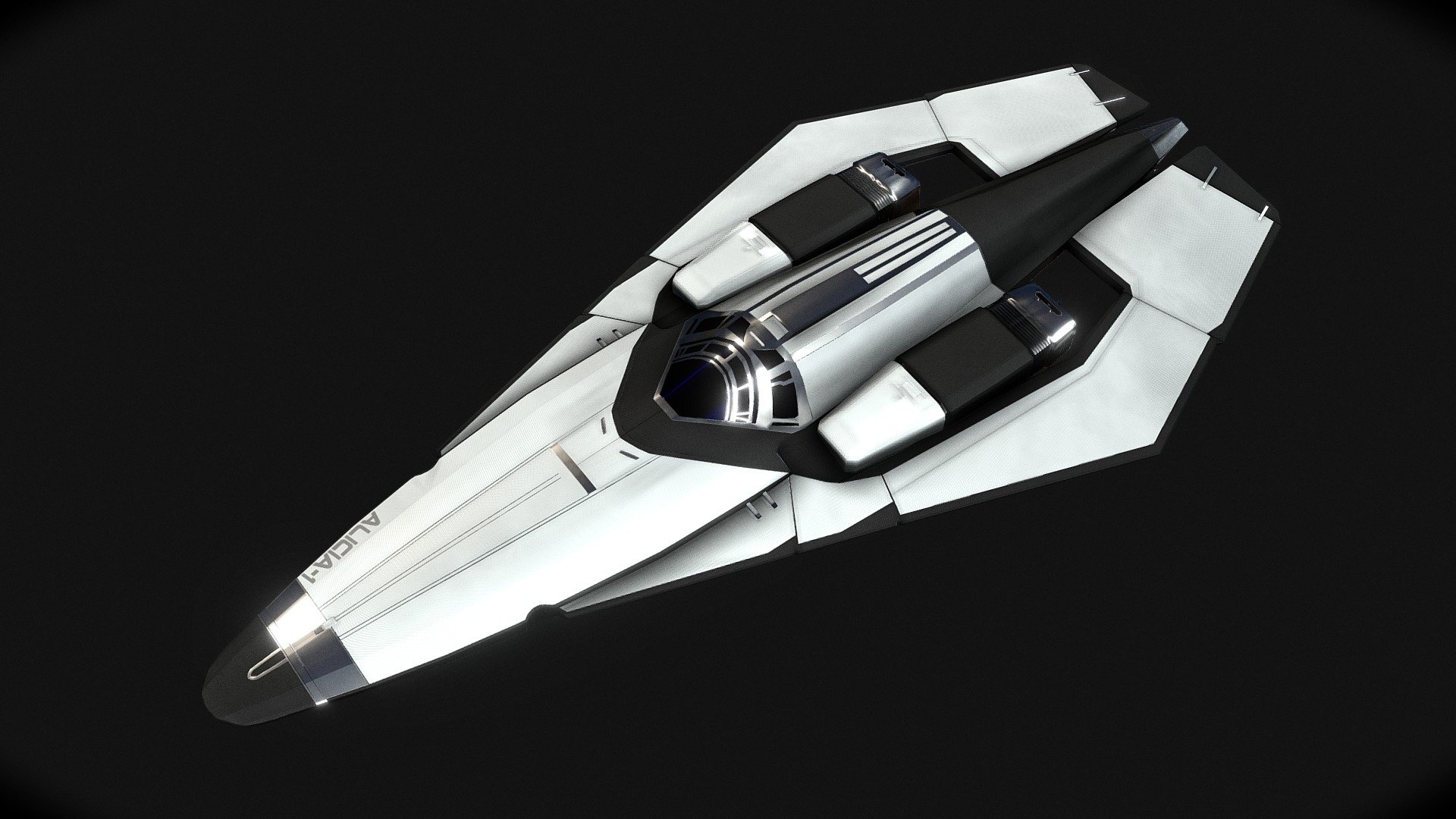 Alicia-1 Starcruiser SciFi Spaceship - Buy Royalty Free 3D model by BaseOptimal [4e58e47 ...