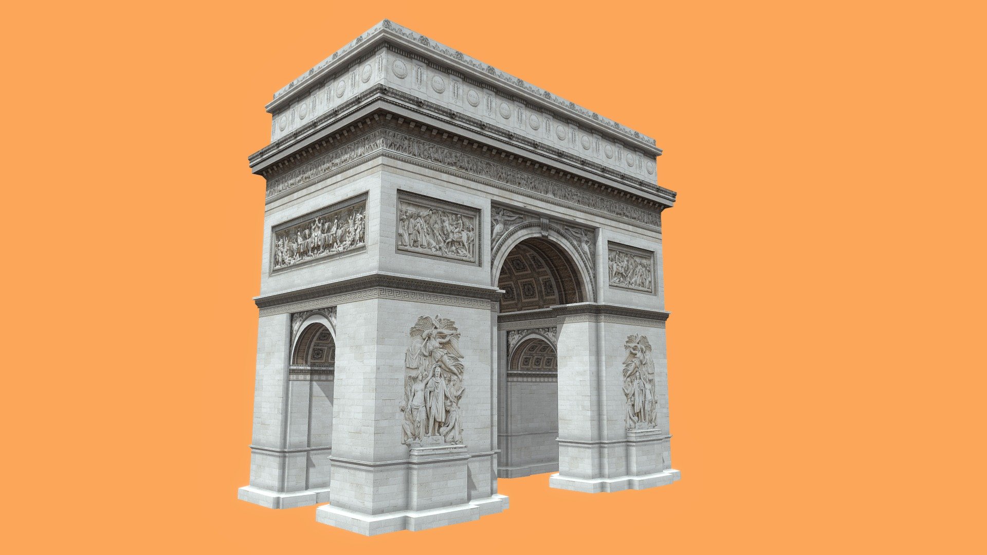 Arc De Triomphe - 3D model by burockerem7 [4e5ad22] - Sketchfab