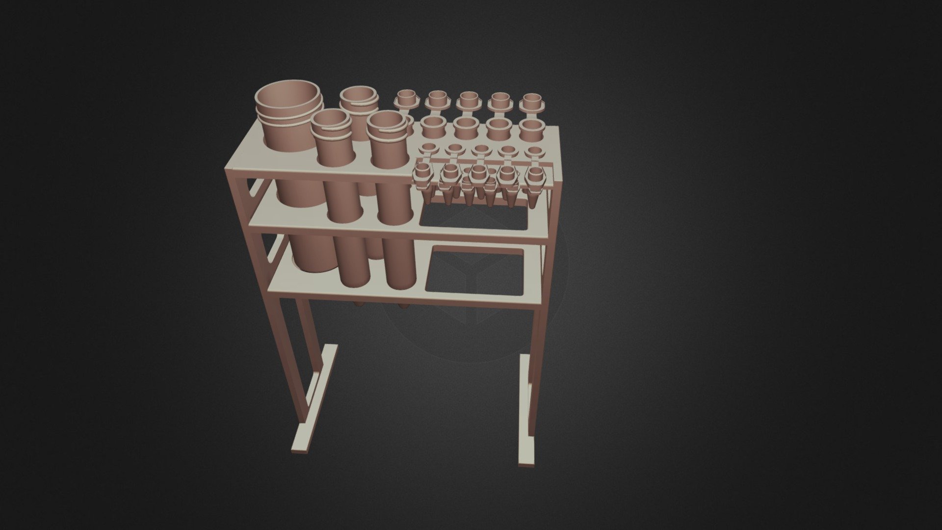 Multi-Size Tube Rack - 3D model by rcrane [4e5db22] - Sketchfab