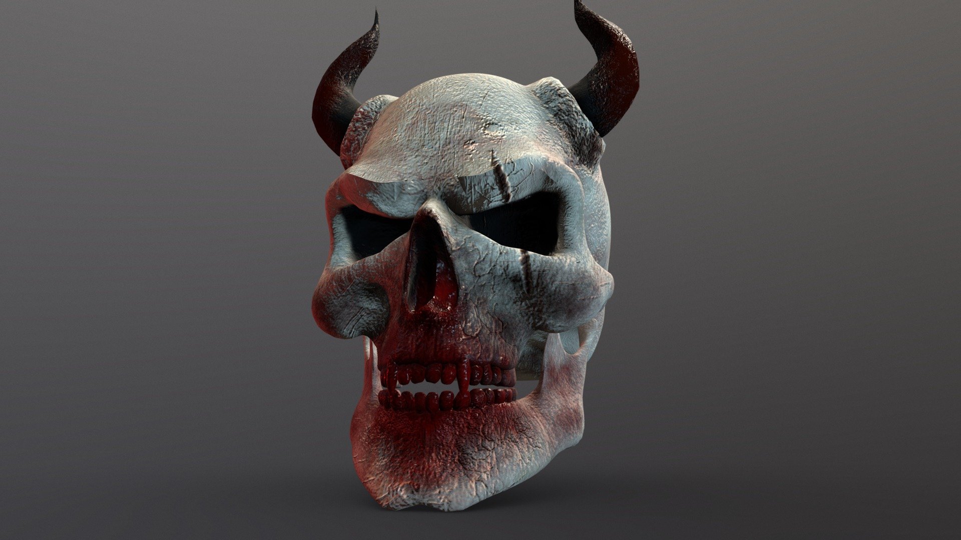 Skull Horror - 3D model by Francesca Cepparulo_3D (@francesca.cepparulo ...