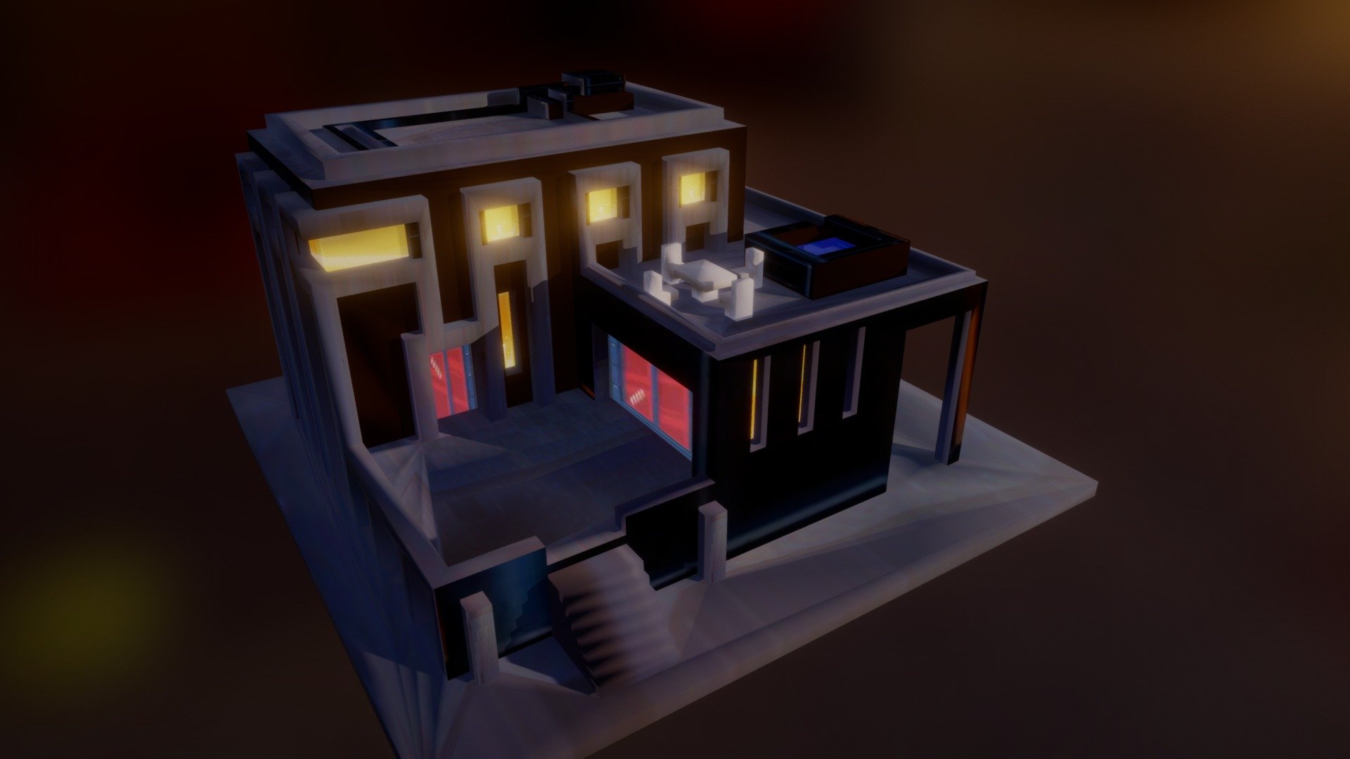 Voxel House - Download Free 3D model by tl0615 [4e60e05] - Sketchfab