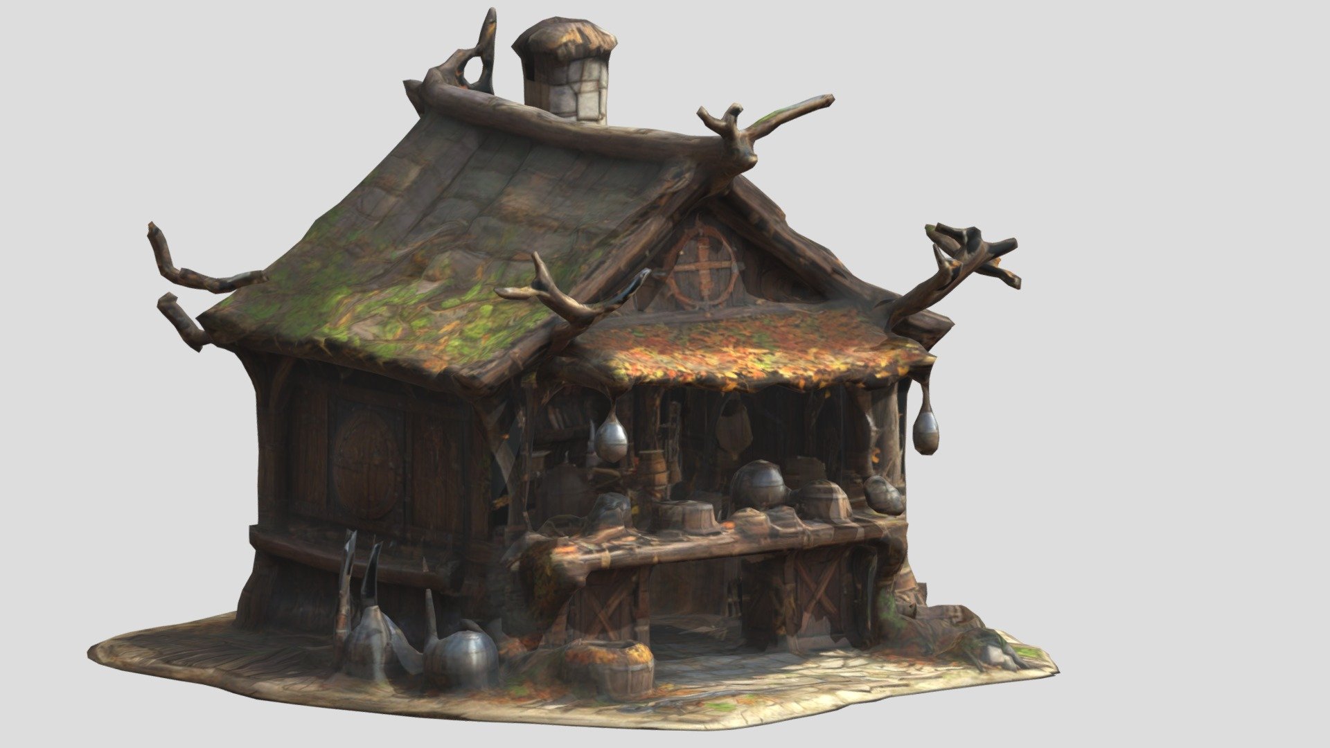 Medieval Merchant Stand Fantasy Weapon Shop - Download Free 3D model by ...