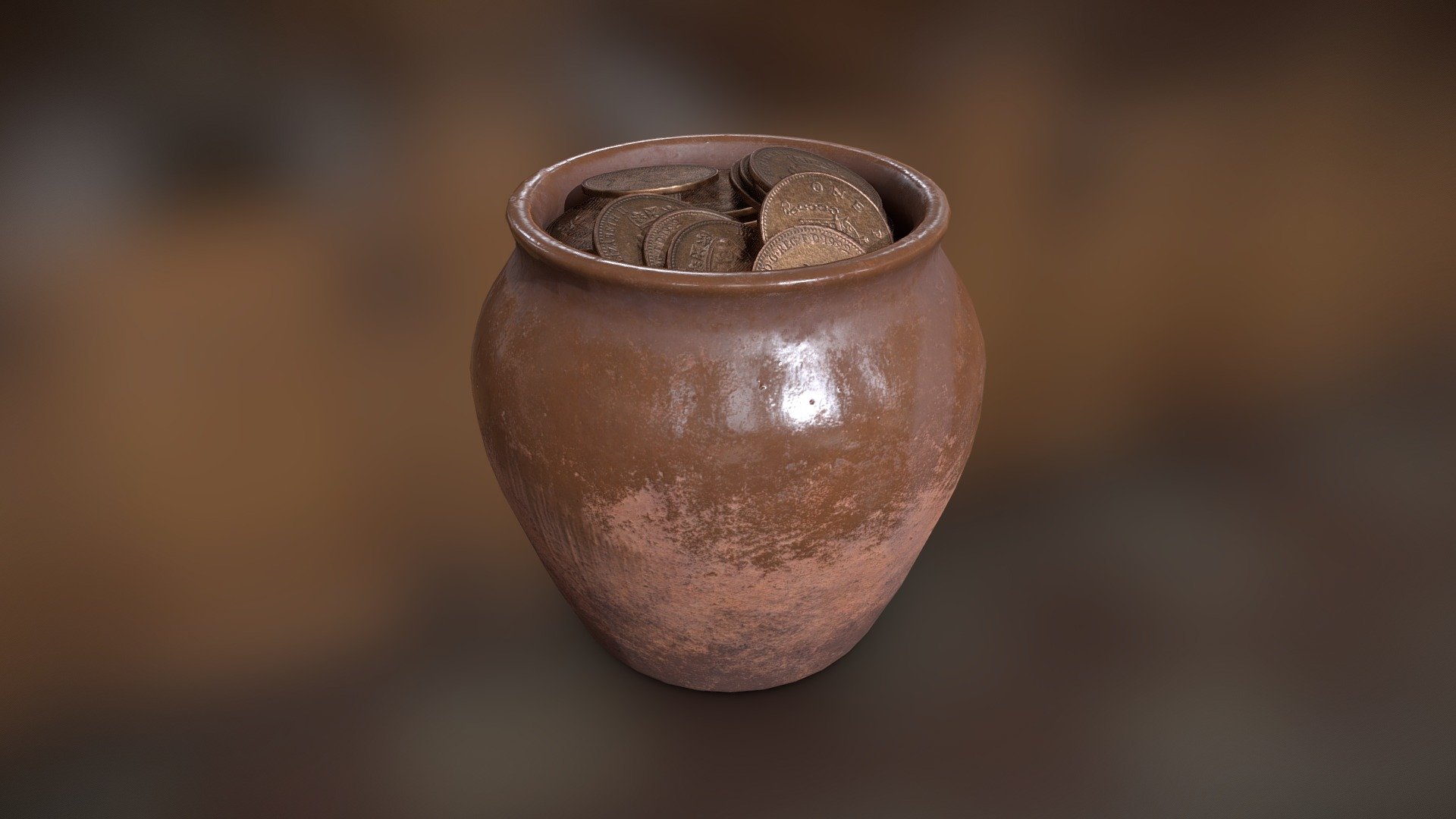 Pot With Coins - 3D model by Grishmanovskij Anton (@GrishmanovskijAnton ...
