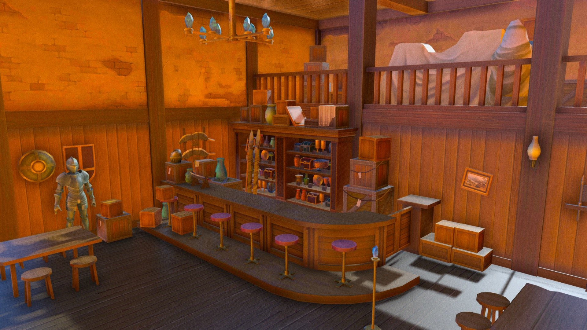 Medieval fantasy shop - Download Free 3D model by Katydid (@Katydid ...