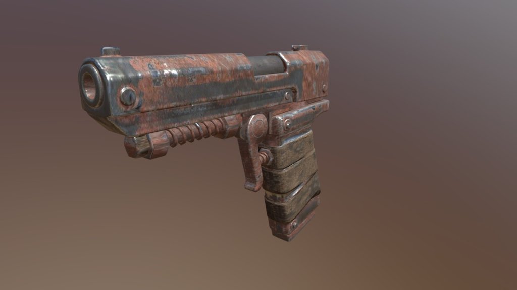 Rusty Semi-auto Pistol - 3D model by Ross1416 [4e6a298] - Sketchfab