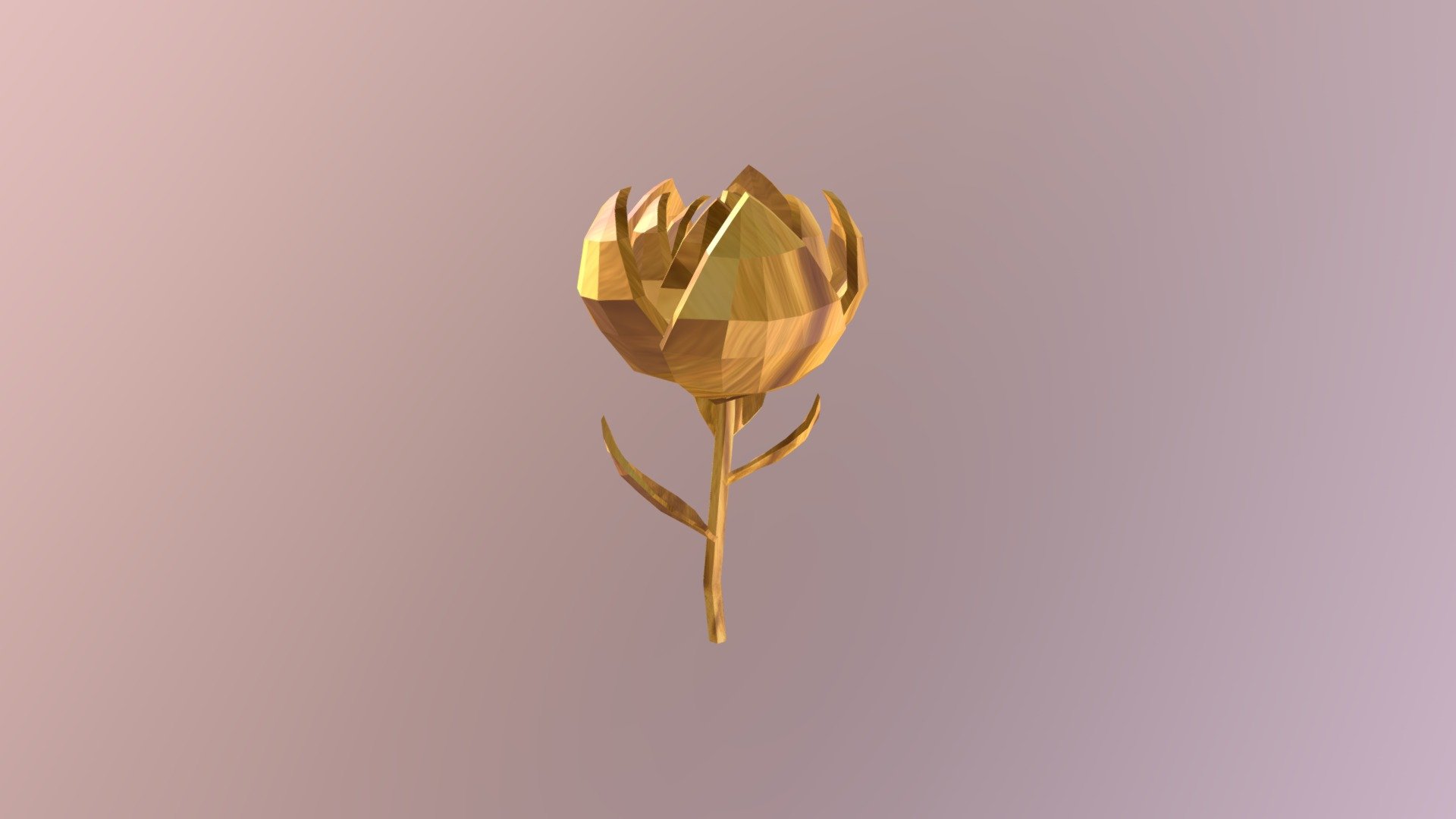Gold Flower - 3D model by mitu44110 [4e6a960] - Sketchfab