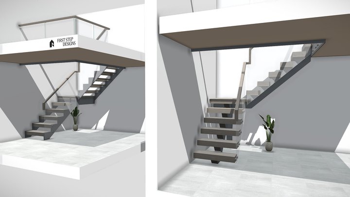 Steel-stairs 3D models - Sketchfab