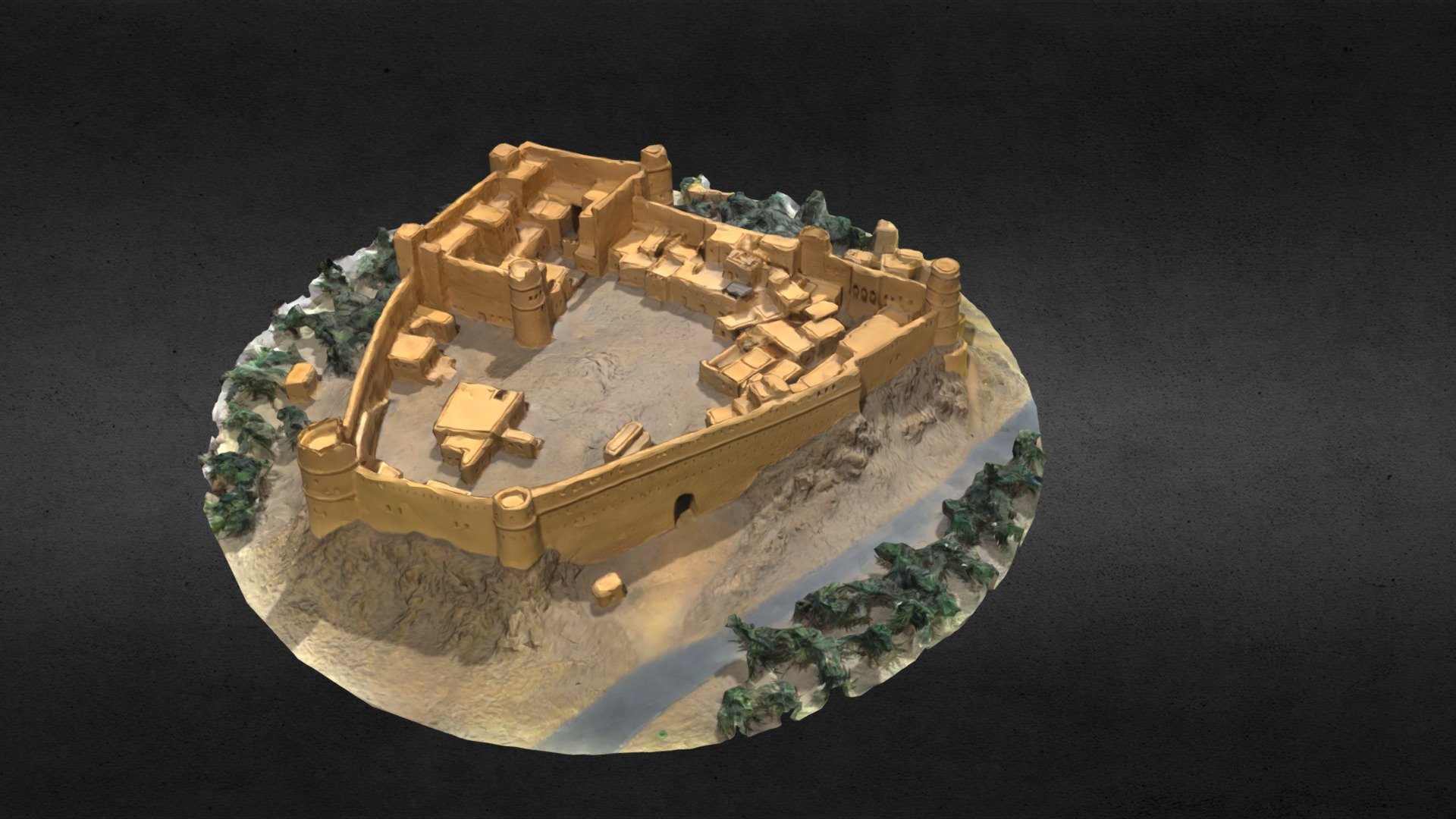 Model Of An Old Arab Fort - Buy Royalty Free 3D model by nasrcg ...
