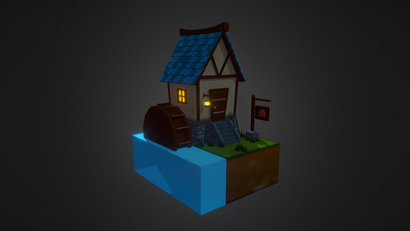 Water Mill - 3D model by Nafis Zaman (@nafiszaman93) [4e6e2e1] - Sketchfab
