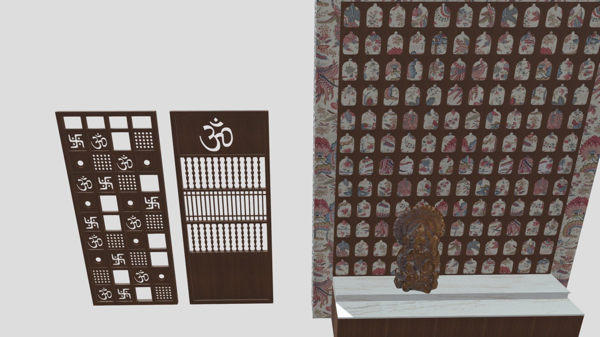 Temple Door Designs and Lakshmi Devi Statue - 3D model by Ashish_3D ...