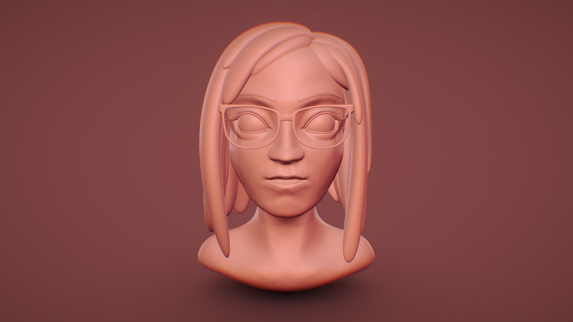 Girl Head with Glasses - speedsculpt - 3D model by PeToDes [4e790ab ...