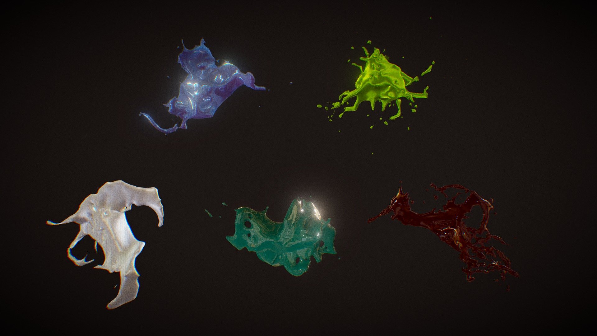 Alien Fluids Set - Buy Royalty Free 3D model by UJJWAL CHAUHAN (@Ujjwal ...