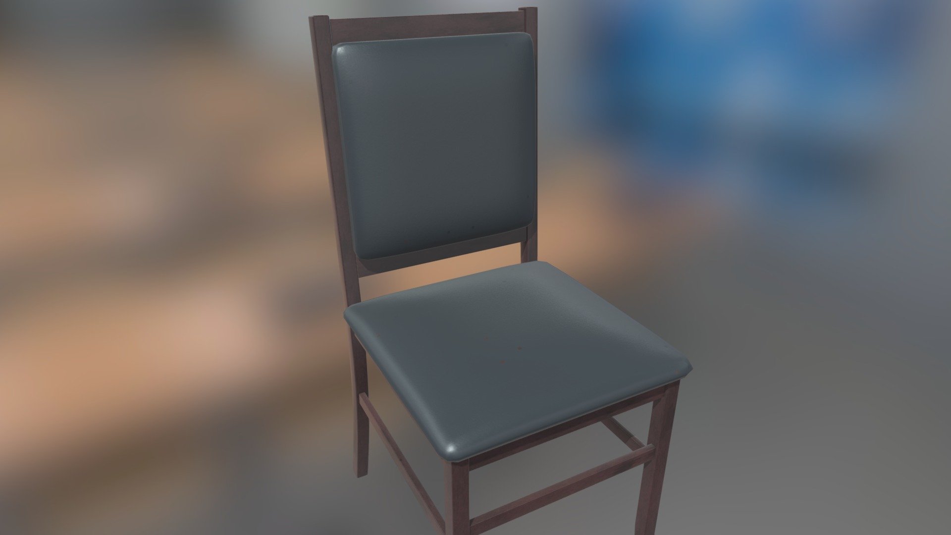 Padded Wood Chair - 3D model by Tyler8882 [4e80b8c] - Sketchfab