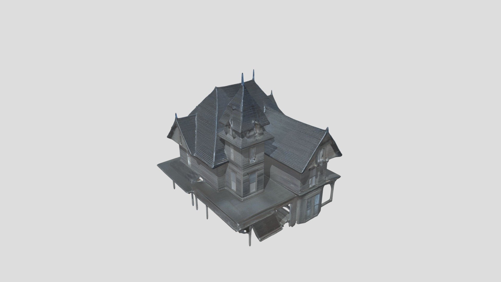 Spooky Haunted House 3D Model - Download Free 3D model by Evtefeev ...