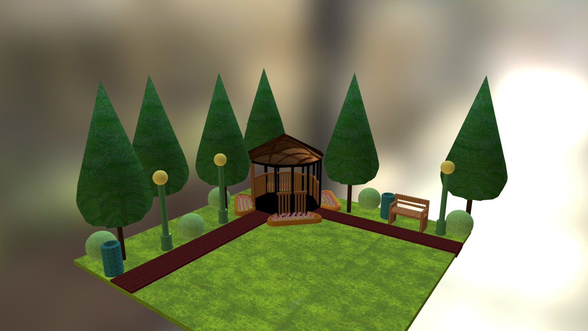 Park - 3D model by the.artistic.panda [4e85fc0] - Sketchfab