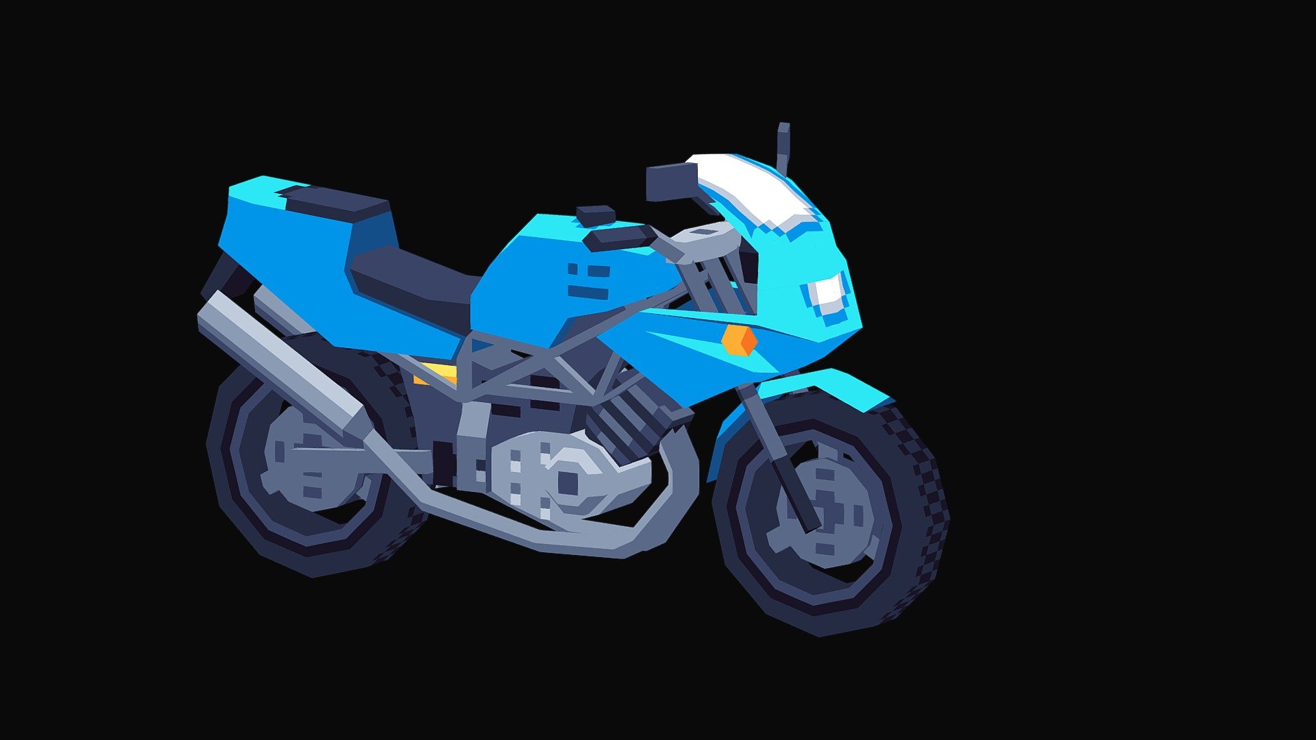 Pixel Motorbike - 3D model by Firewarden3D (@Firewarden) [4e86712 ...
