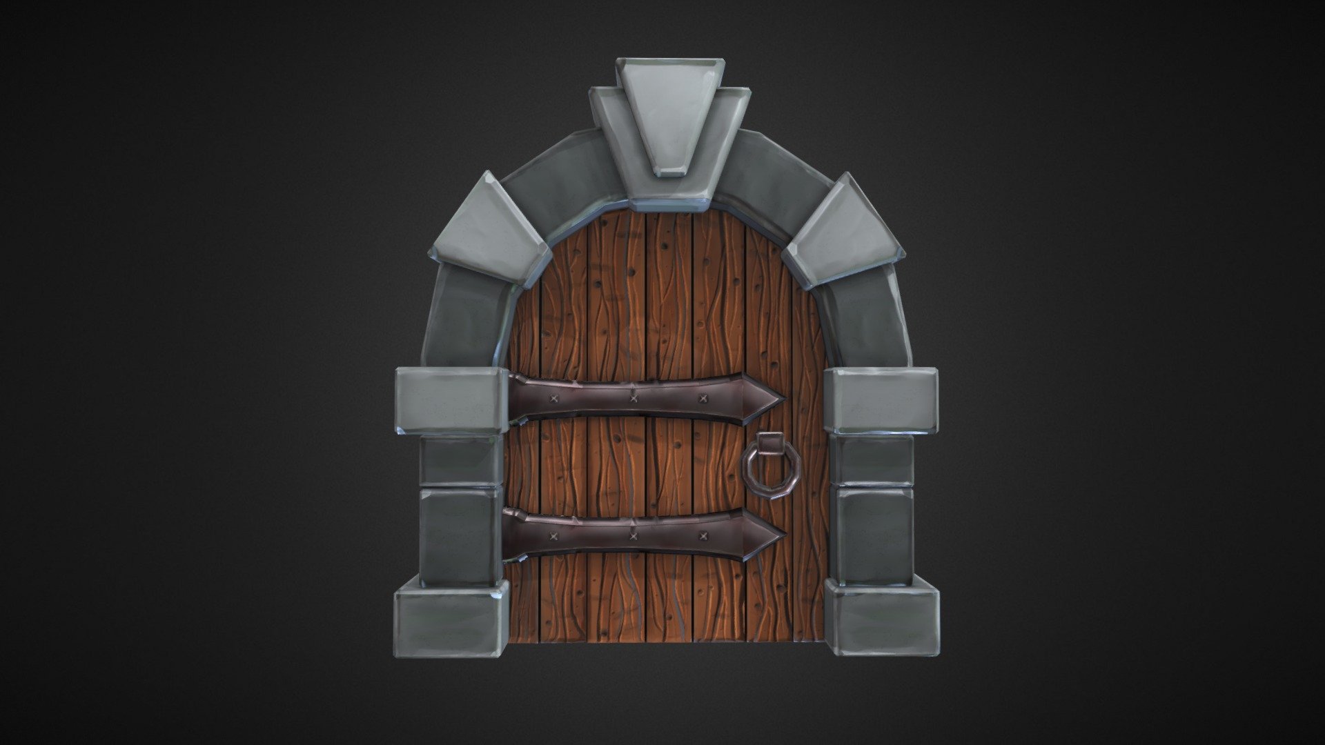 Dungeon Stylized Door - 3D model by Nokdef [4e867ae] - Sketchfab