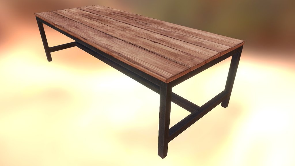 Rustic Wood Table 03 - 3D model by GamePoly (@triix3d) [4e890f7 ...
