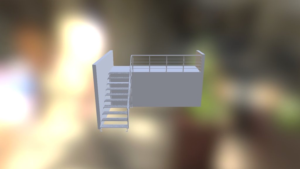 Steel stairs and stainless steel railing - 3D model by metalworks.lt ...
