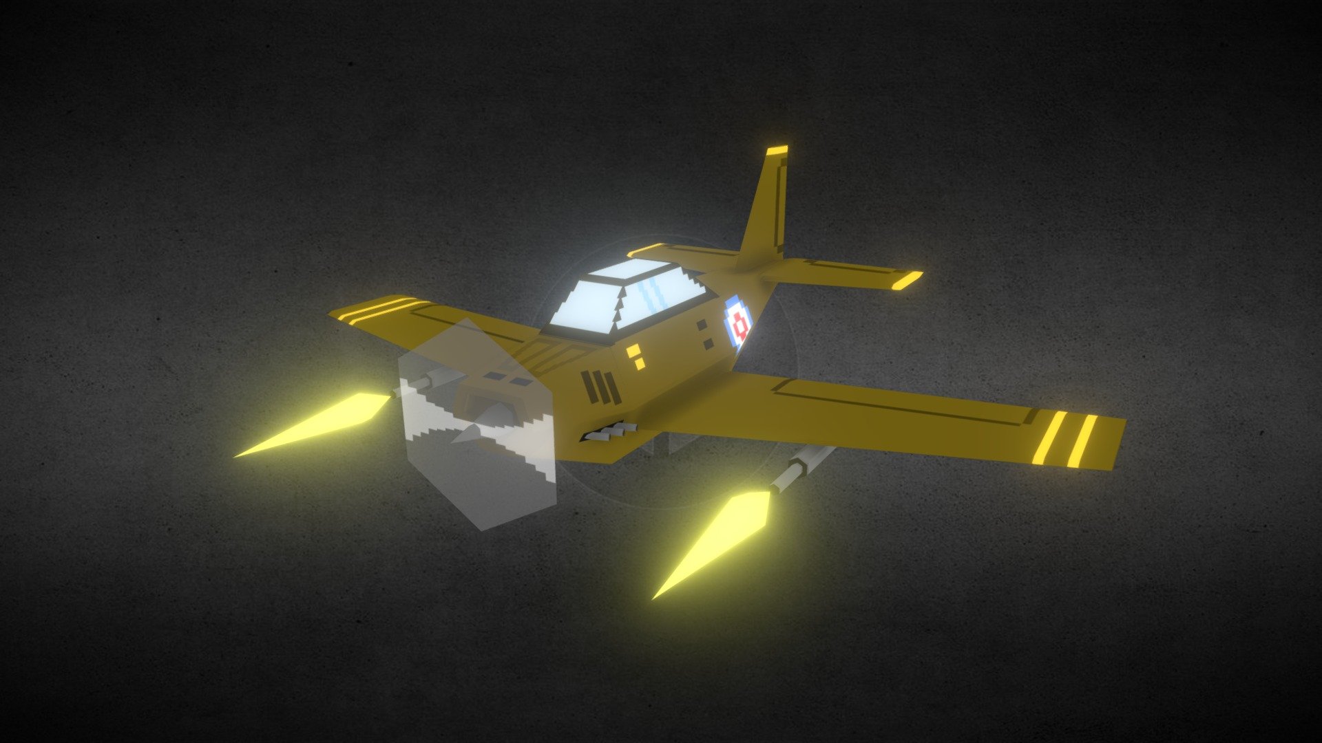 Pixel Art Air Plane - 3D model by Hamid Amini (@h.amini.tmu) [4e8b278 ...