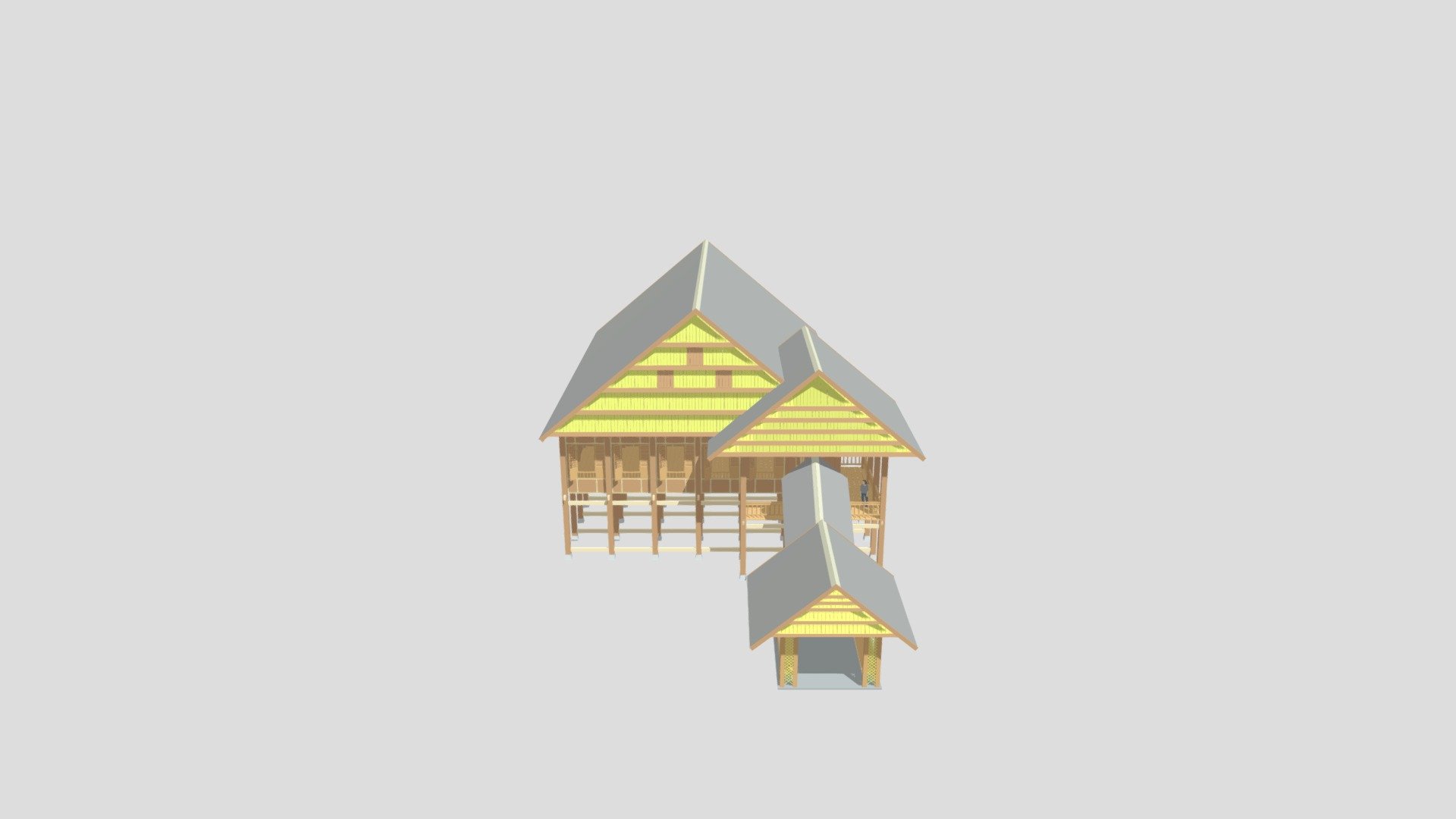 Rumah adat Palopo (langkanae) - 3D model by Diwa_0405 [4e8e323] - Sketchfab
