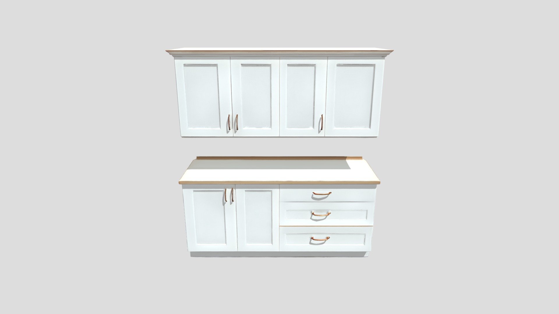 kitchen cabinet set with drawers and doors - 3D model by Taylorbiten4.0 ...