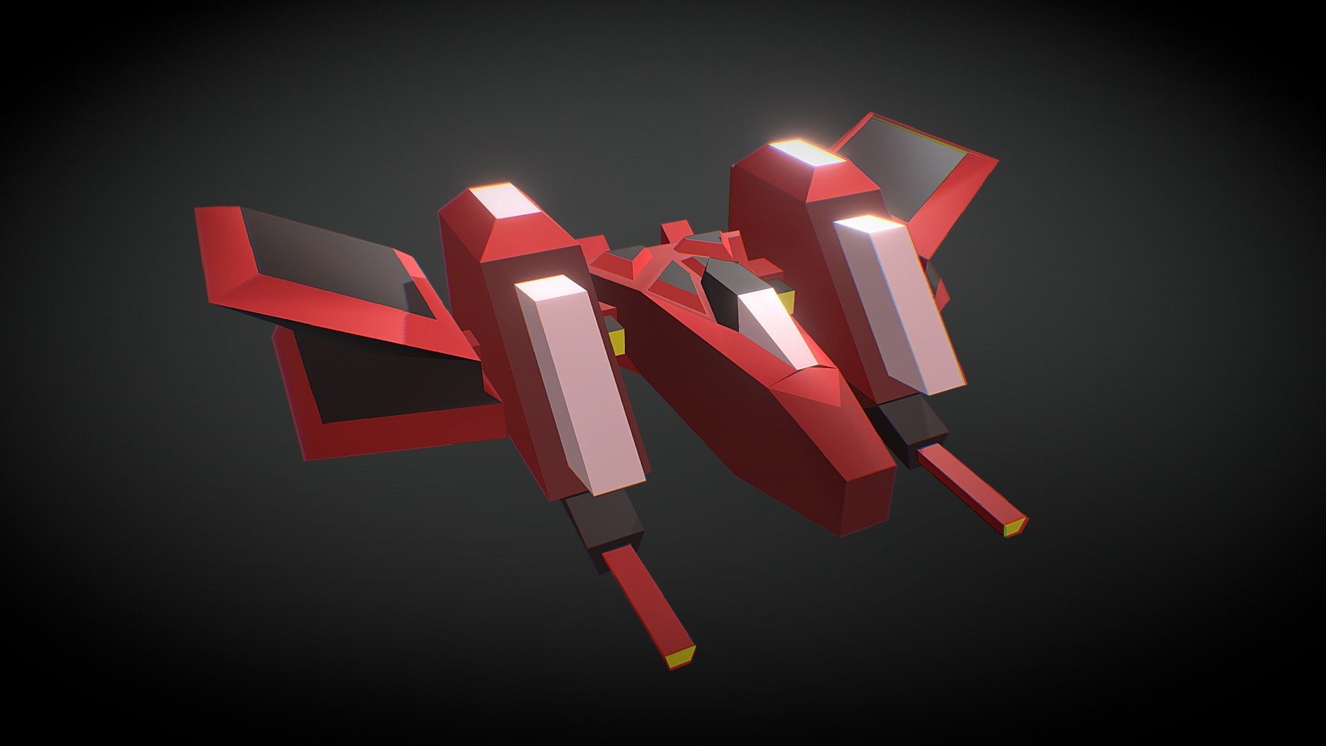 Low Poly Space Fighter - Download Free 3D model by Mesh-Base [4e92f93 ...
