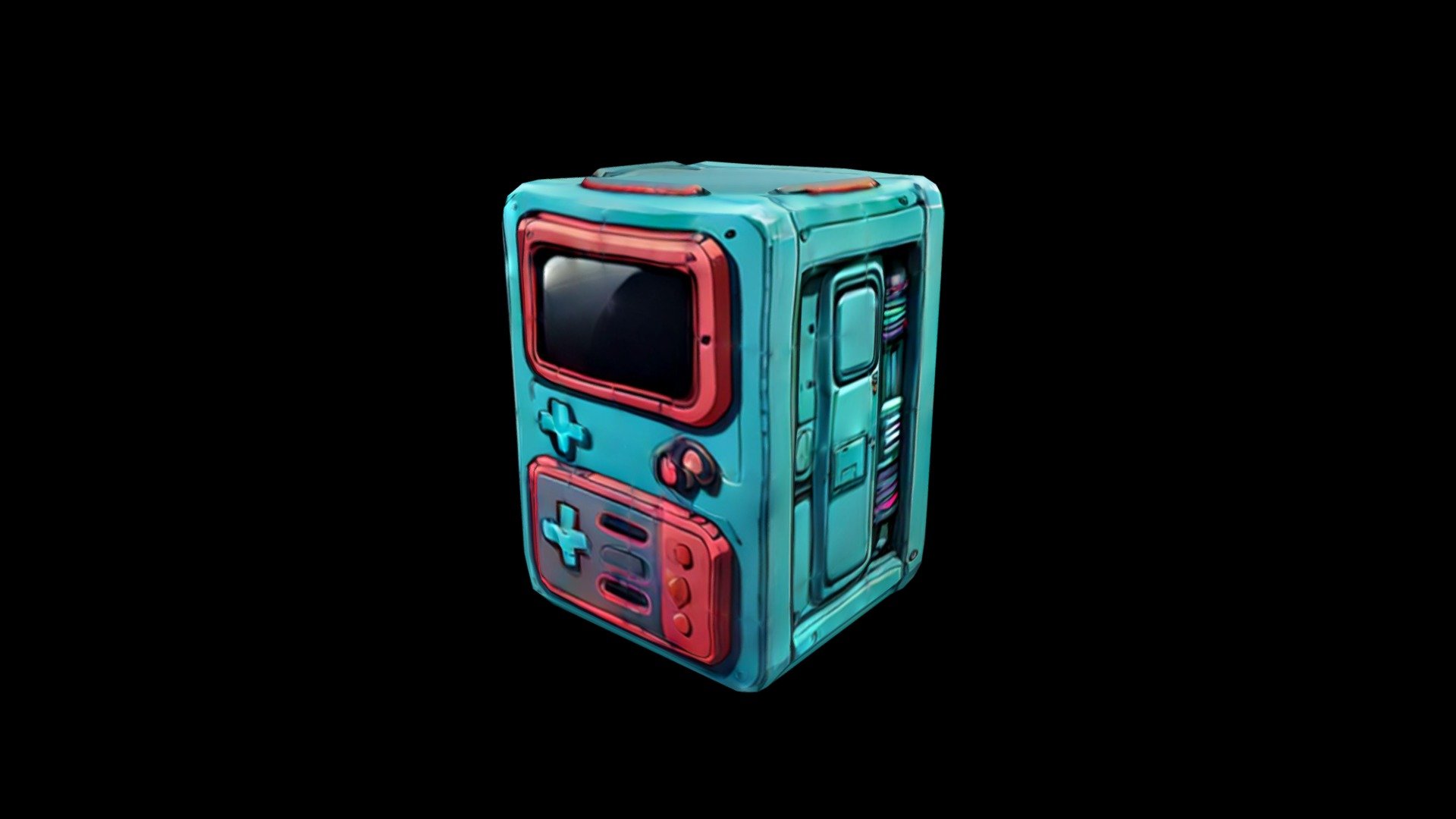3D Rendering of a Cube-like Gaming Console - Download Free 3D model by ...