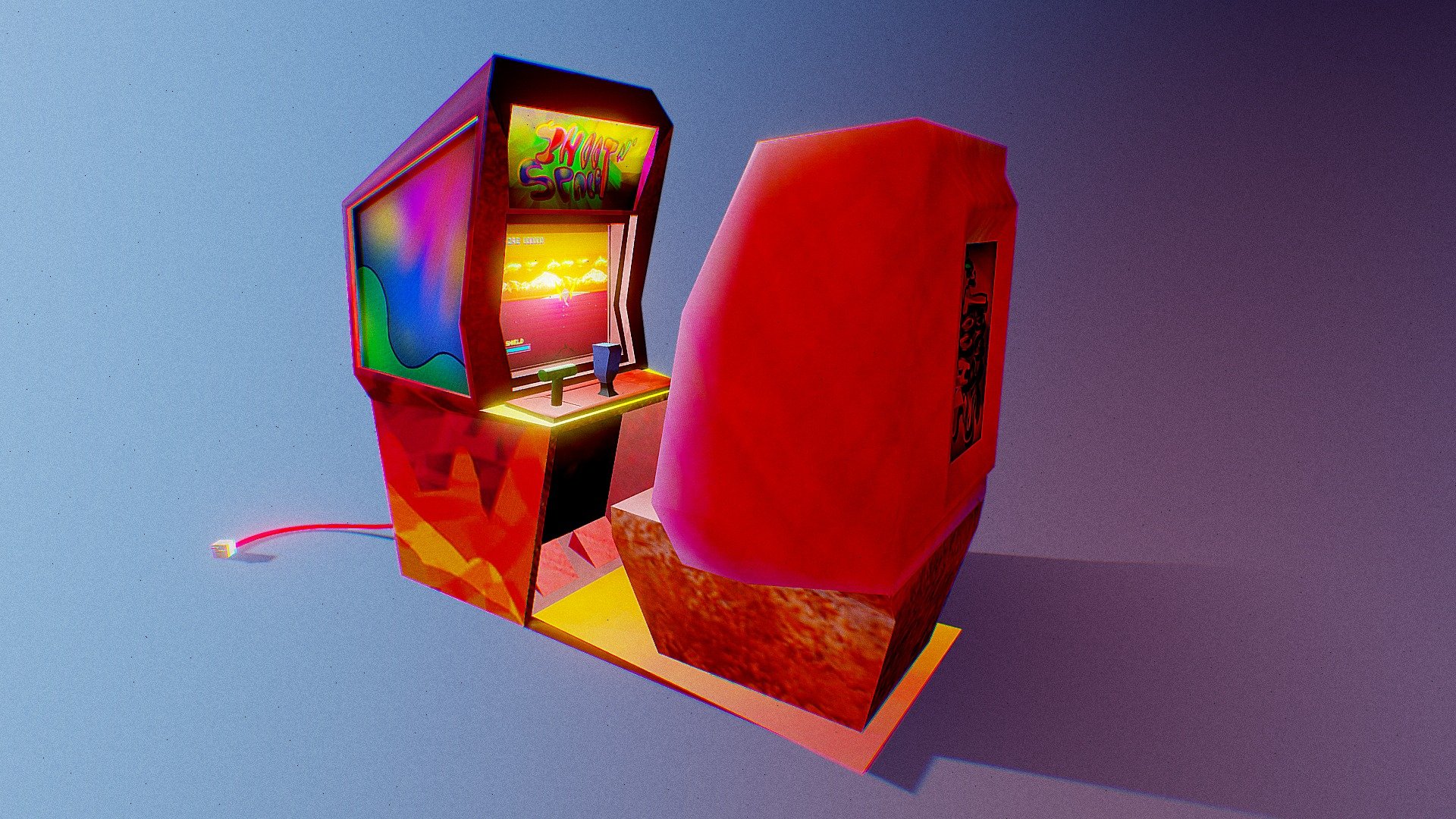 Retro Arcade Cabinet - Download Free 3D model by thierryvanrooijen ...