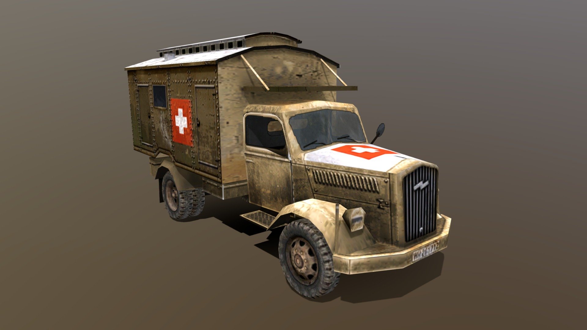 Opel Blitz ambulance - Download Free 3D model by 42manako [4e94aa4] - Sketchfab