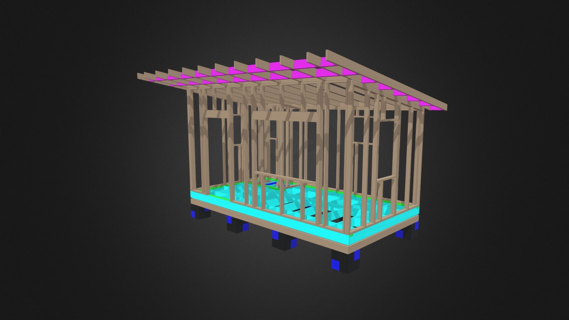 Tiny house 3x5,5 timberframe - Download Free 3D model by Vlad ...