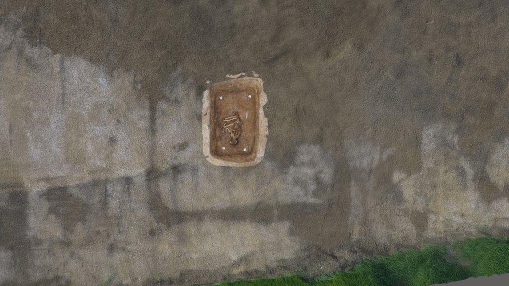 Grave in Iron Age Square Barrow merged - 3D model by Professor Dominic ...