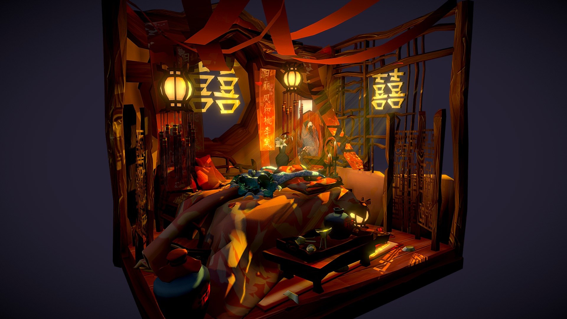 DAE Crib - Chinese Honeymoon Room - 3D model by Fiona_Lo [4ea2df5 ...