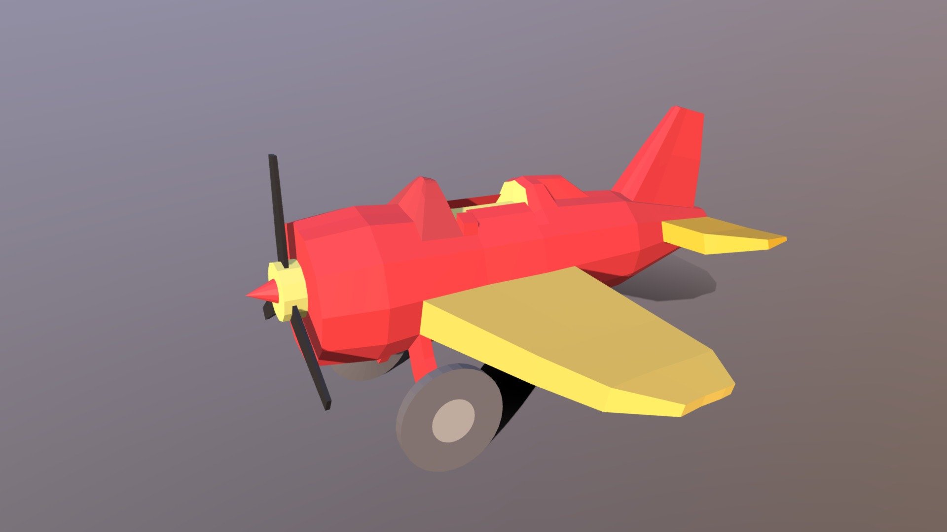 Low Poly Cartoon Airplane Toy - Buy Royalty Free 3D model by chroma3d ...