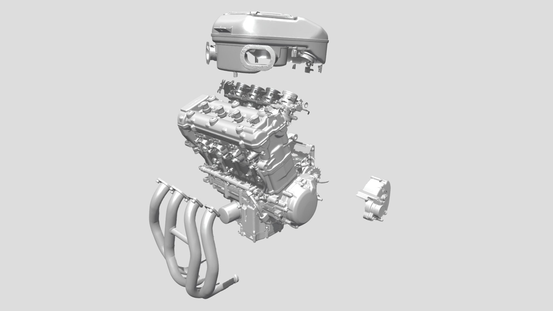 Suzuki GSX-R-1300 hayabusa engine - Buy Royalty Free 3D model by ...