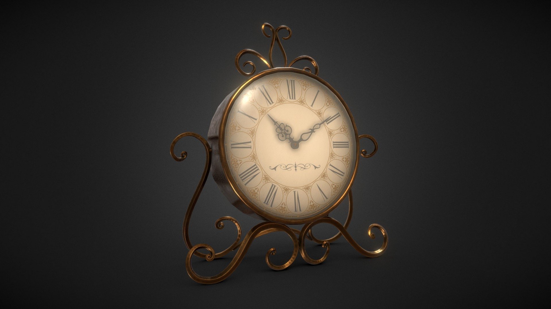 Vintage Clock - 3D model by Simplix [4eaa80e] - Sketchfab