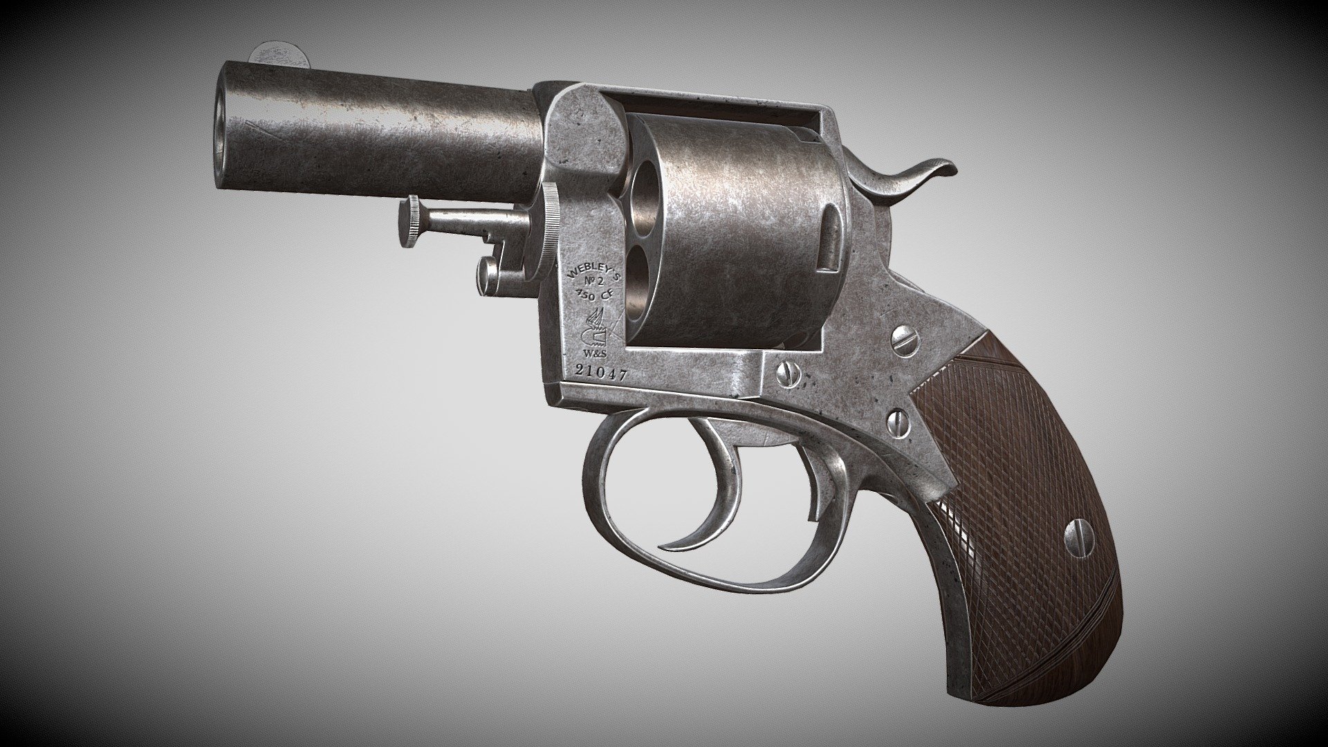 Webley №2 .450 "British Bull Dog" model - 1870s - Buy Royalty Free 3D ...