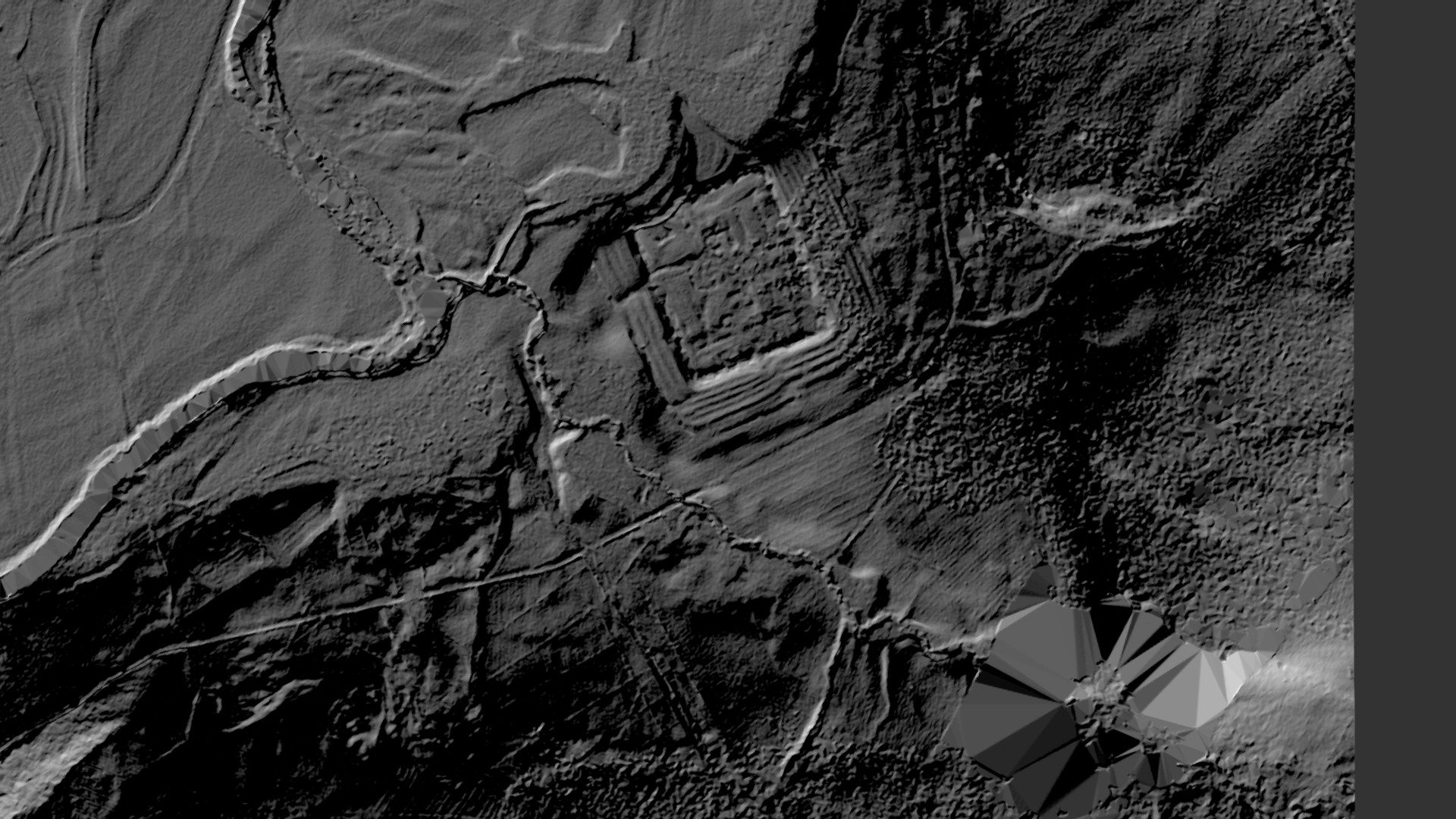Risingham (Habitancum) Roman Fort 3D Lidar - 3D model by PBarrett ...