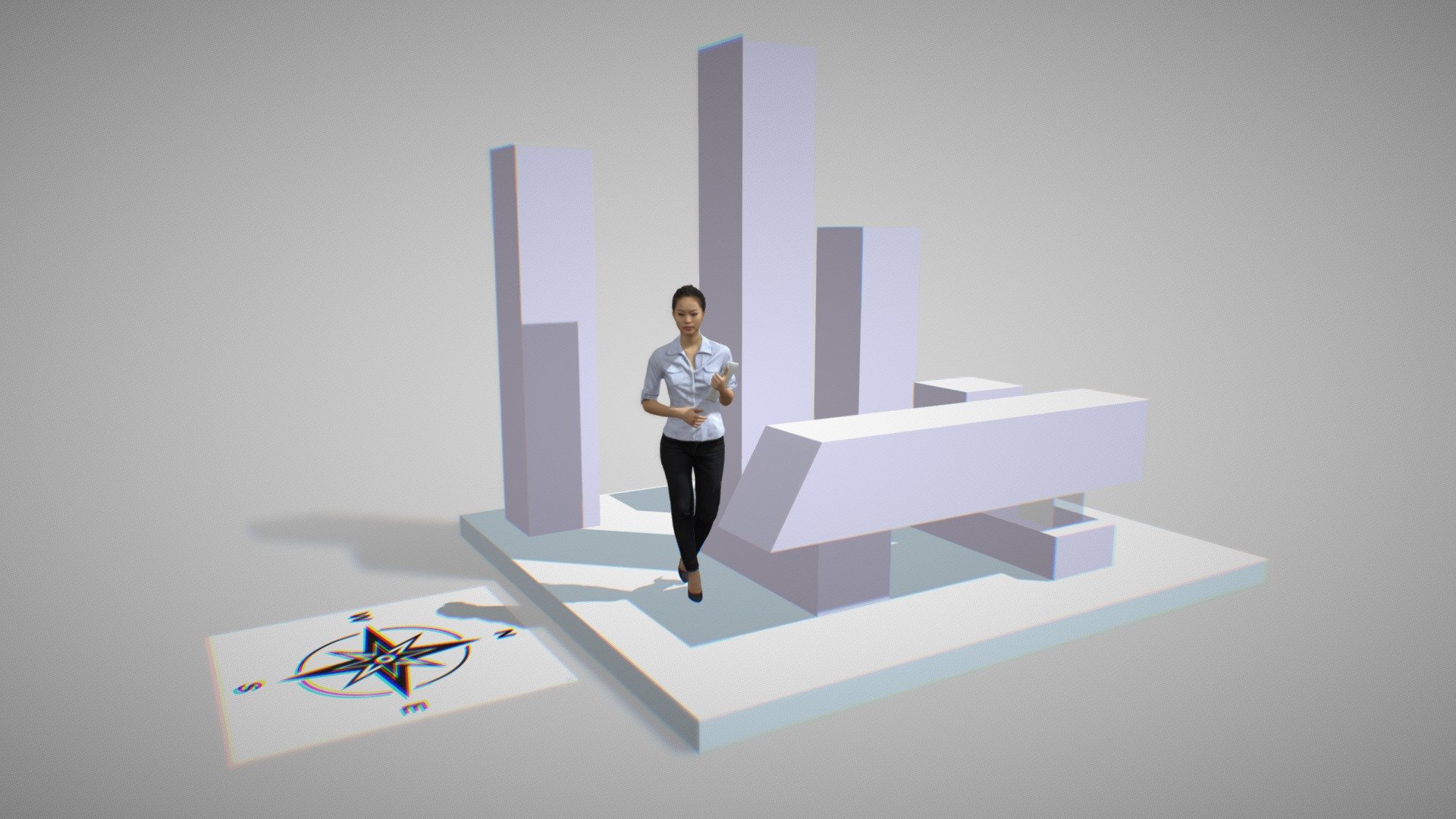 STAND LED 05 - 3D model by real-time-group [4eabcd1] - Sketchfab