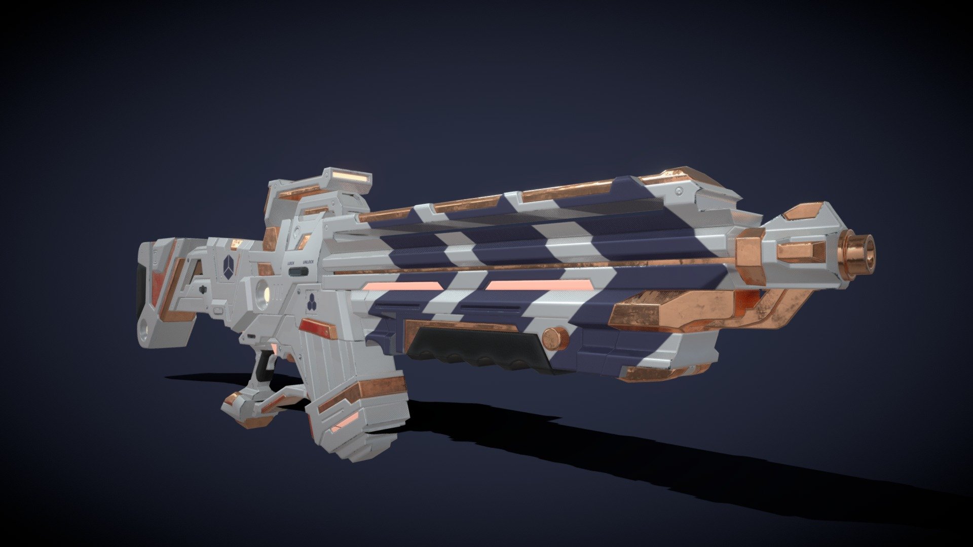 Sci-Fi Assault Rifle White - Download Free 3D model by skizz666 ...