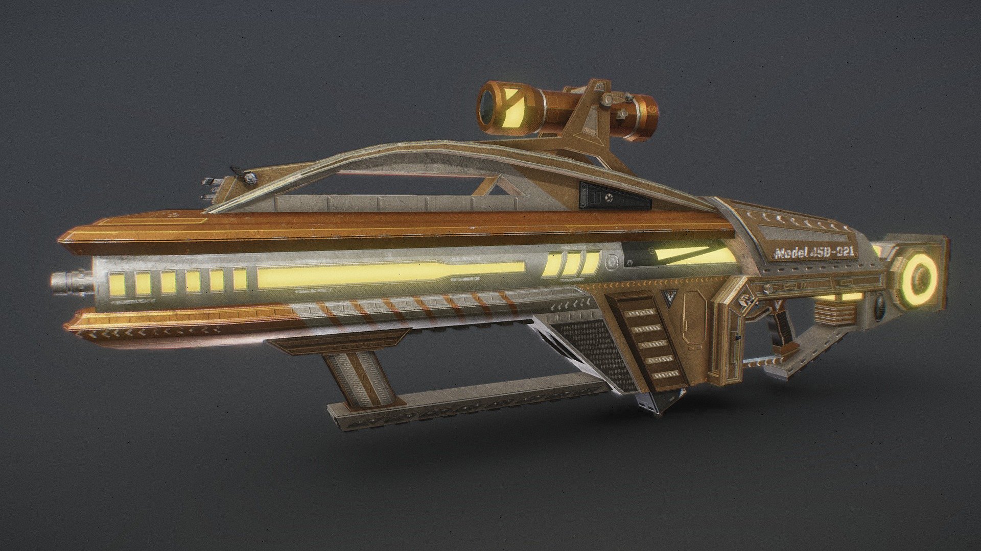 sci-fi gun [blender, substance painter] - Download Free 3D model by ...