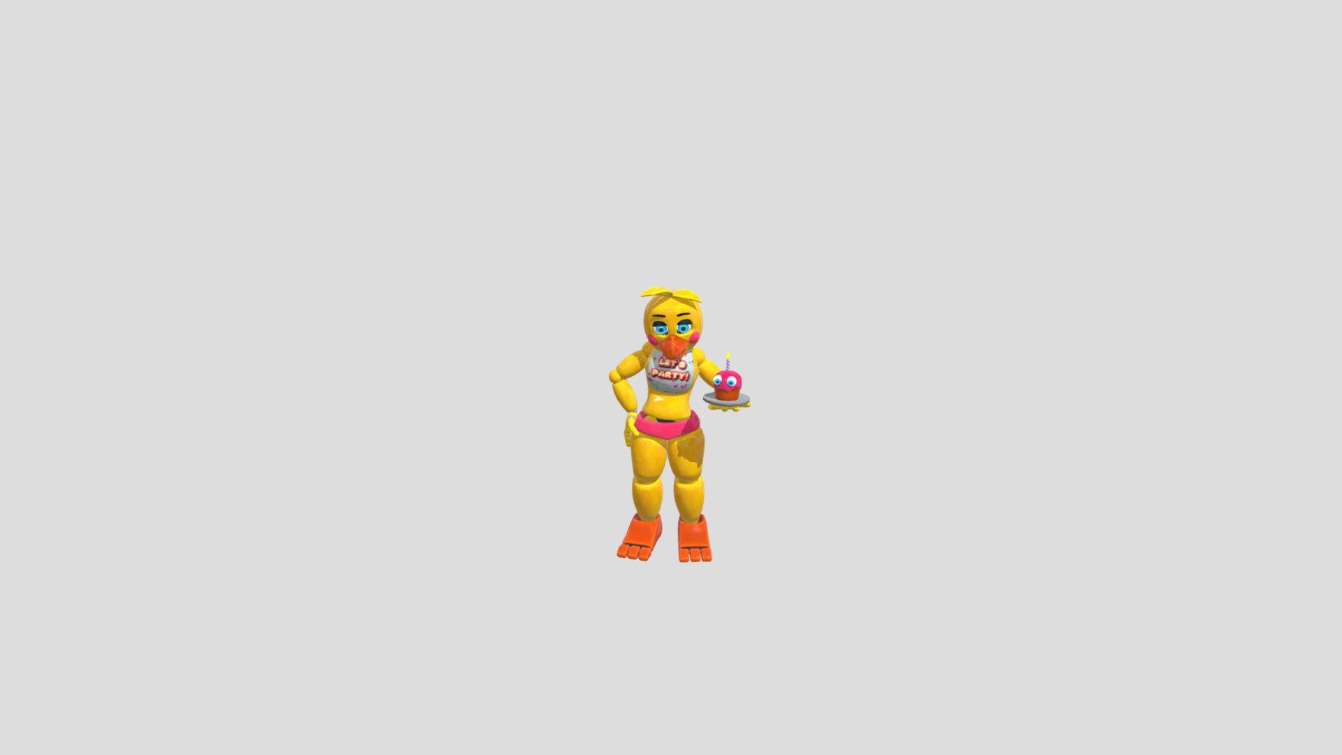 Toy Chica - Download Free 3D model by Pokkenjake2021 (@Pokkenjake_2021 ...